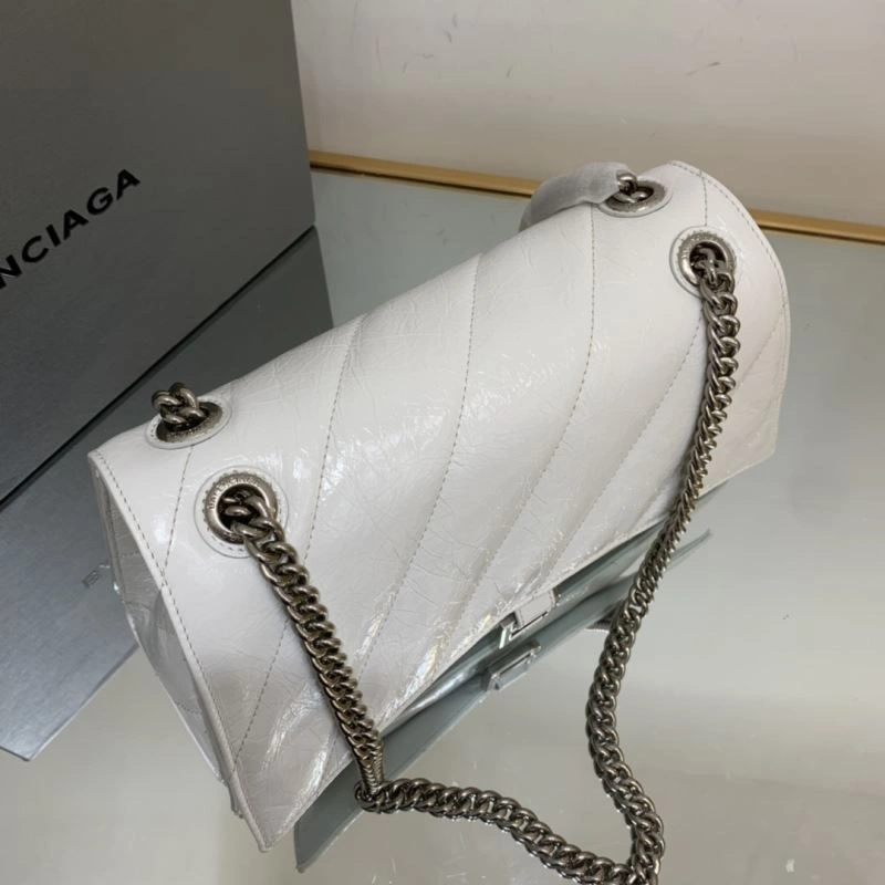 Top mirror Balenciaga Crush Vintage Waxed Leather Bag - Medium Size 716393