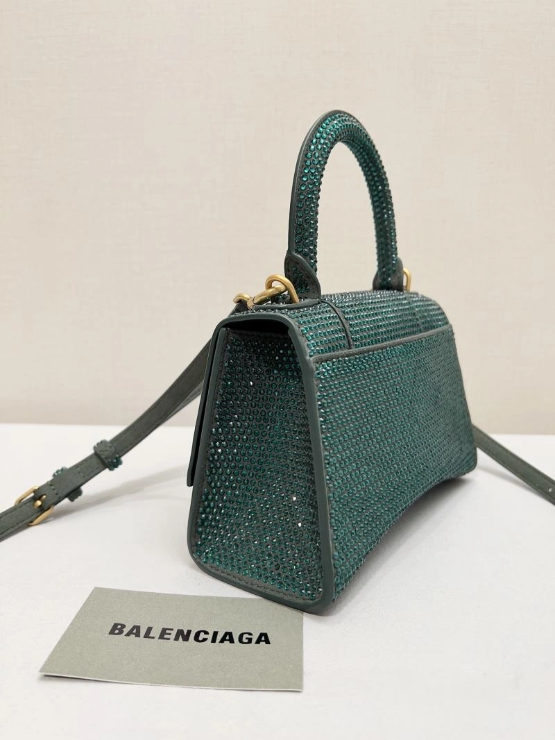 Exact replica Balenciaga Dazzling Diamond-Encrusted Hourglass Bag - Model 70552