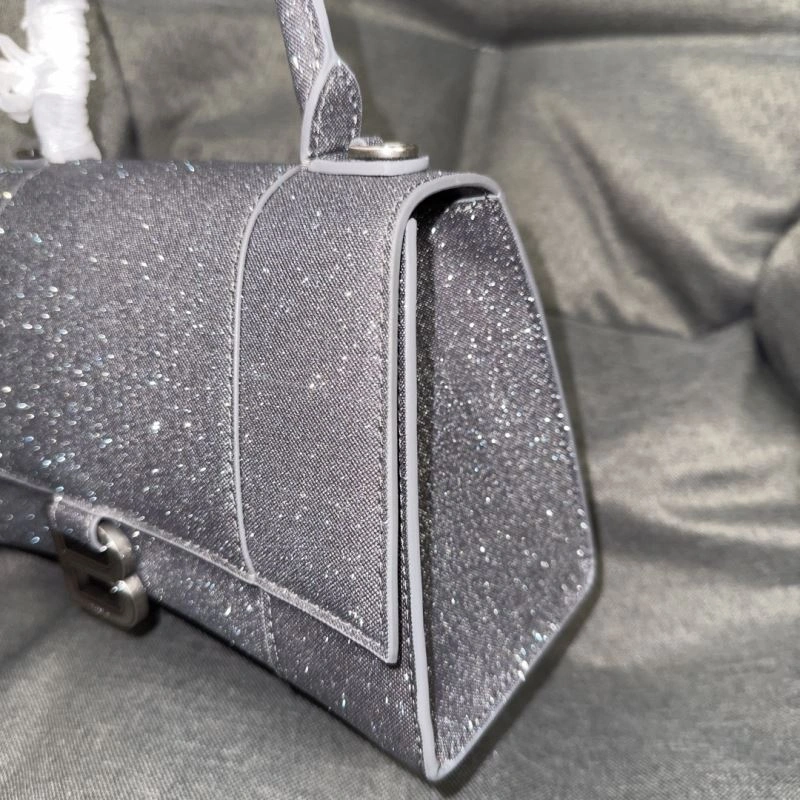 Mirror quality Balenciaga Dazzling Hourglass Bag - Starry Gray S Size