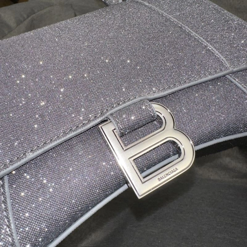 Mirror quality Balenciaga Dazzling Hourglass Bag - Starry Gray S Size