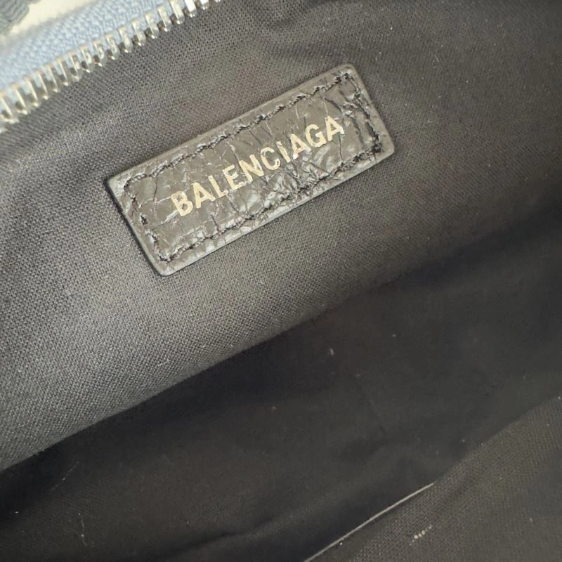 Bargain Balenciaga Denim Blue Le Cagole Half-Moon Crossbody Bag