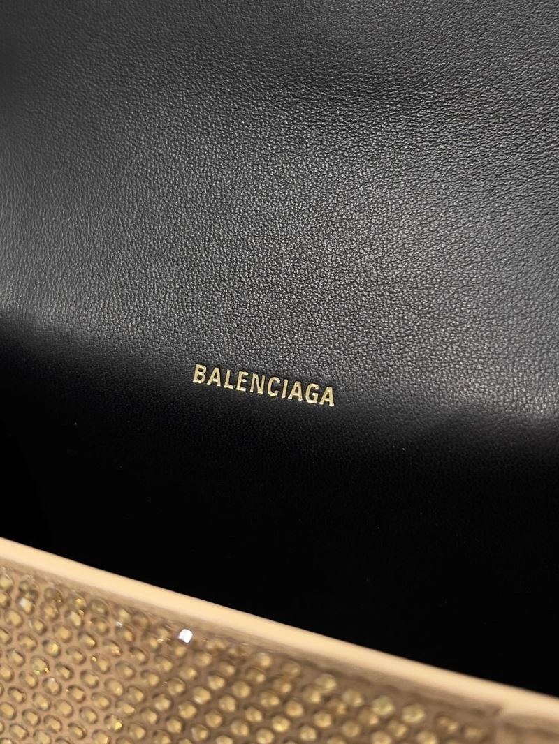 Brand-authenticated Balenciaga Diamond Elegance Hourglass Bag - Sparkling Chic Accessory
