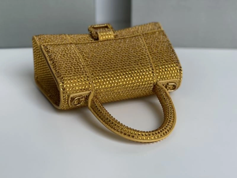 Legit Balenciaga Diamond-Embellished Hourglass Crescent Bag