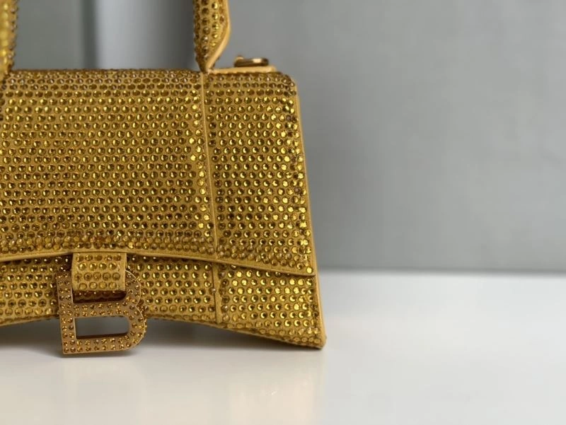 Legit Balenciaga Diamond-Embellished Hourglass Crescent Bag