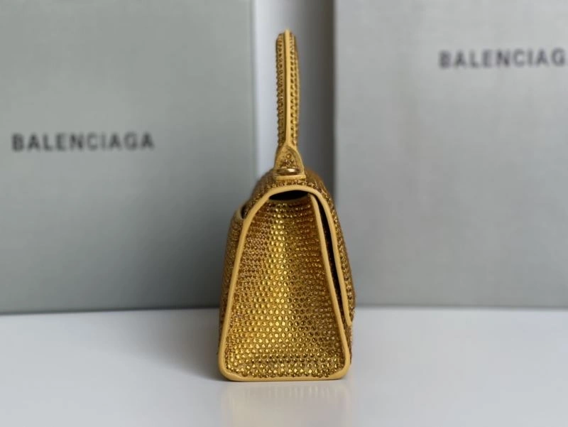 Legit Balenciaga Diamond-Embellished Hourglass Crescent Bag