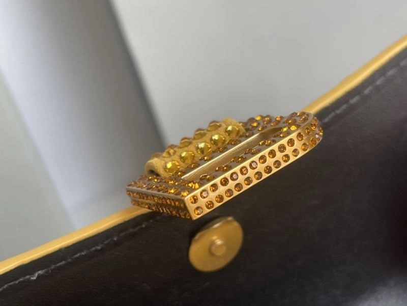 Legit Balenciaga Diamond-Embellished Hourglass Crescent Bag