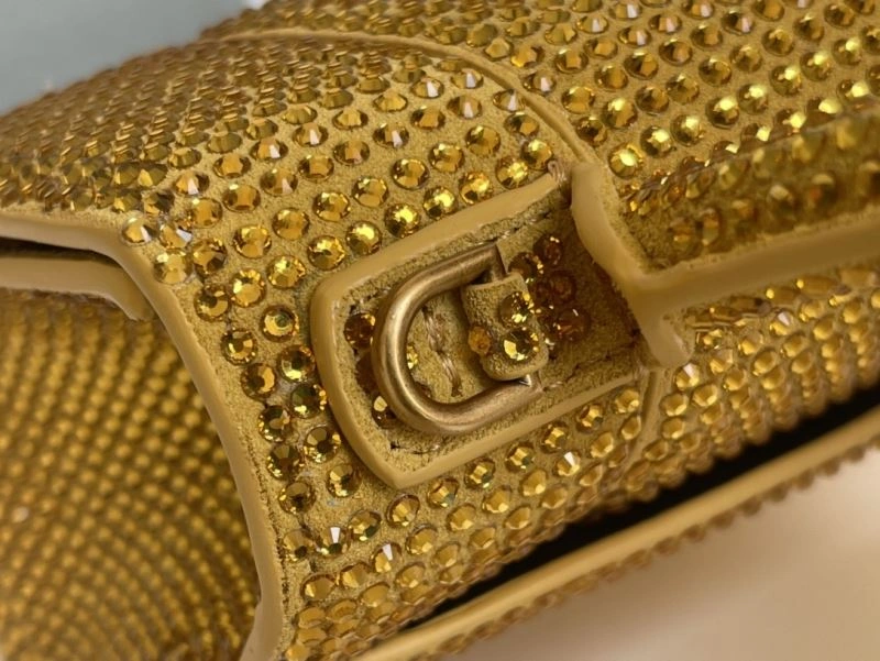Legit Balenciaga Diamond-Embellished Hourglass Crescent Bag