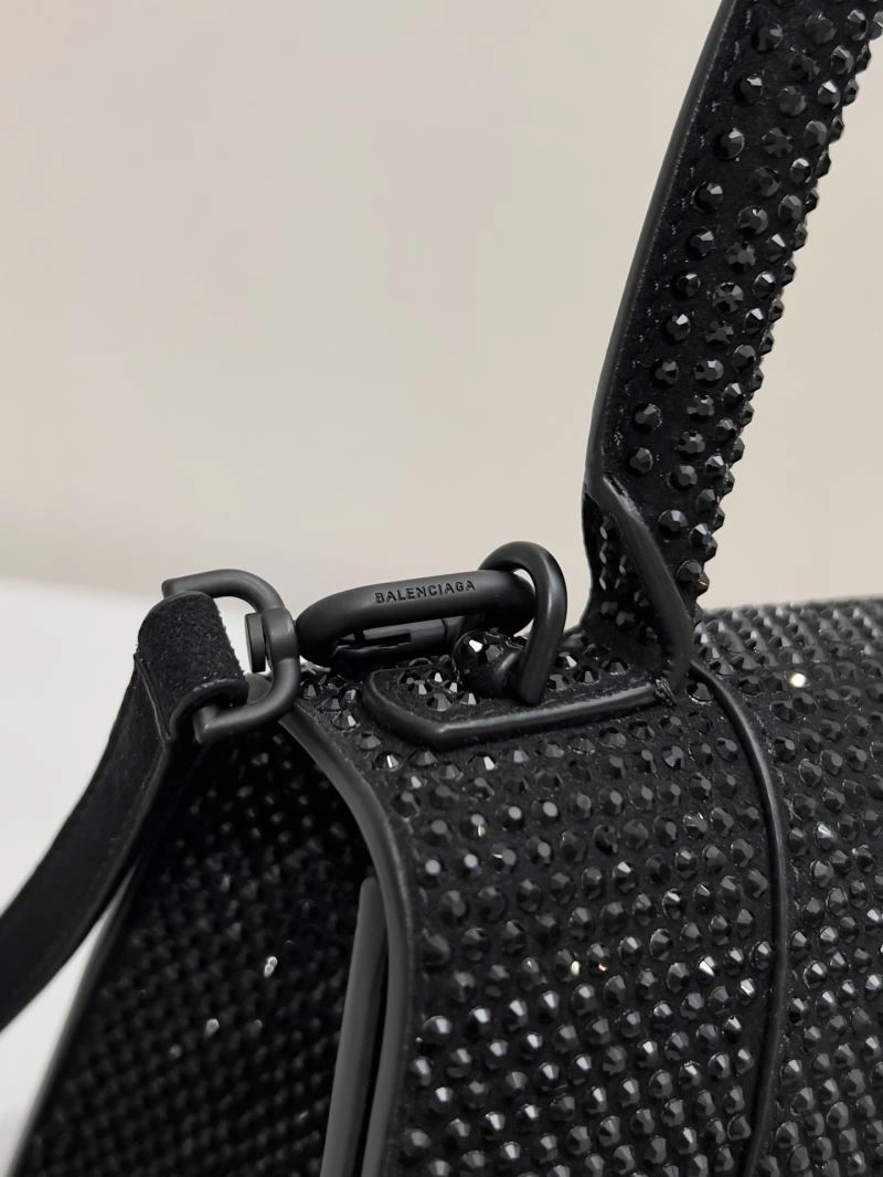 Real Balenciaga Diamond Encrusted Hourglass Glam Bag - Sparkle in Style