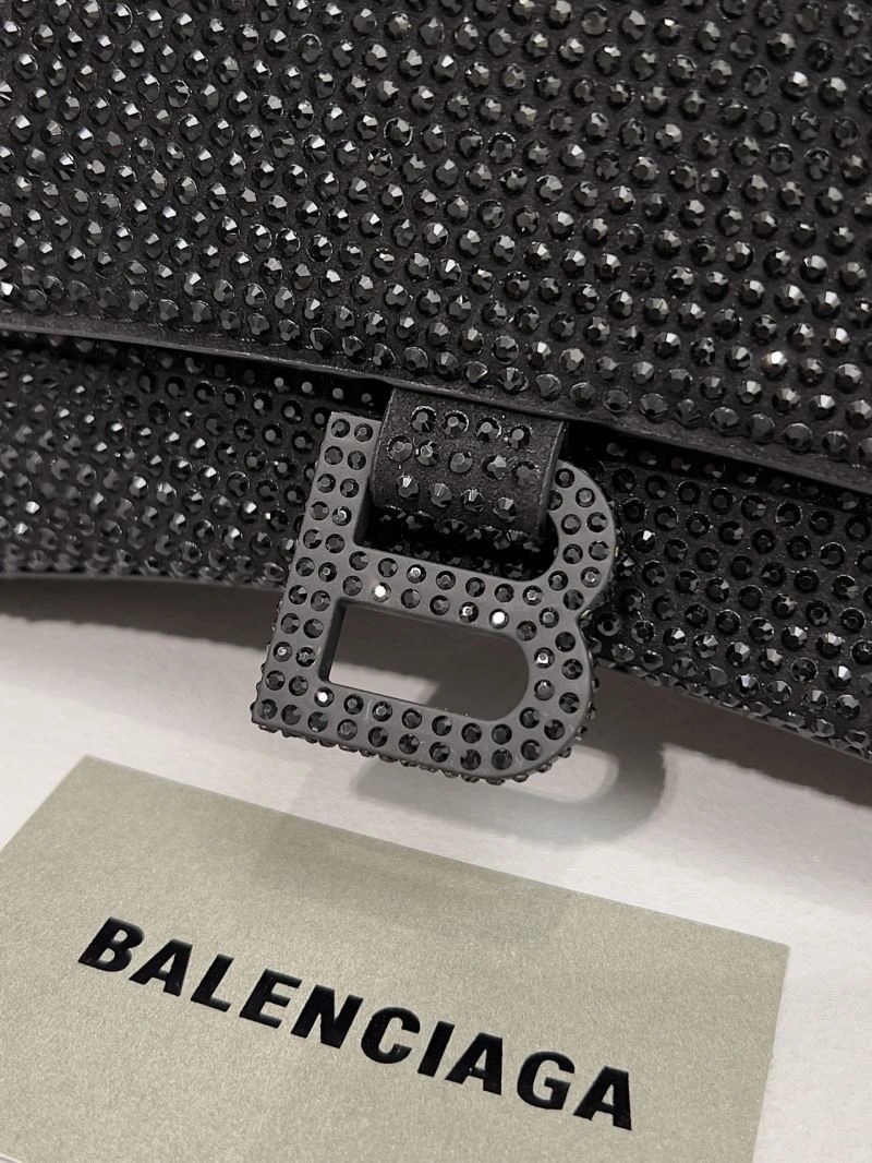 Real Balenciaga Diamond Encrusted Hourglass Glam Bag - Sparkle in Style