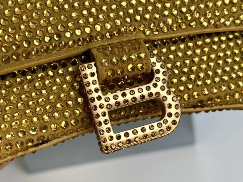1:1 copy Balenciaga Diamond Hourglass Bag with Golden Clasp