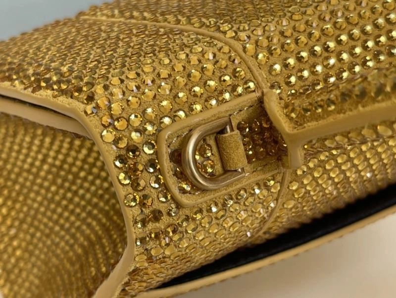 1:1 copy Balenciaga Diamond Hourglass Bag with Golden Clasp