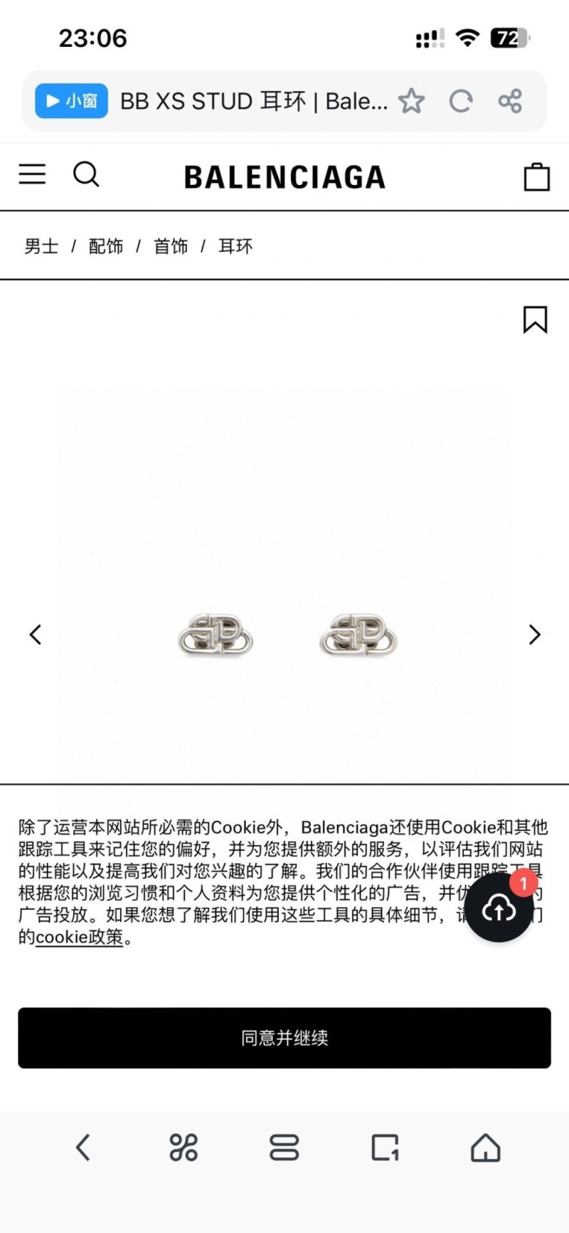 Value-priced Balenciaga Earrings