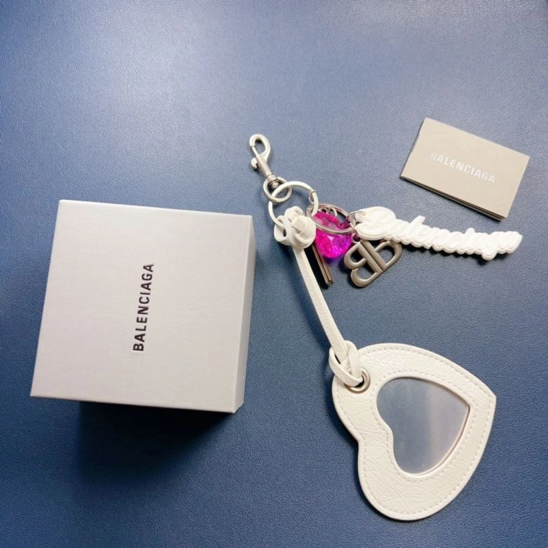 Balenciaga Elegance Keychain - Luxe Gold Accent Accessory