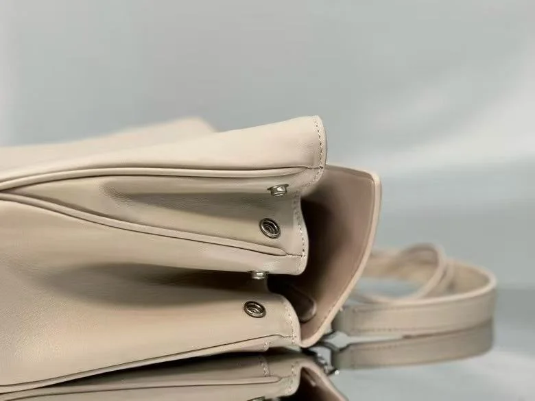 Reasonably priced Balenciaga Elegant Apricot Silver Buckle Handbag Series