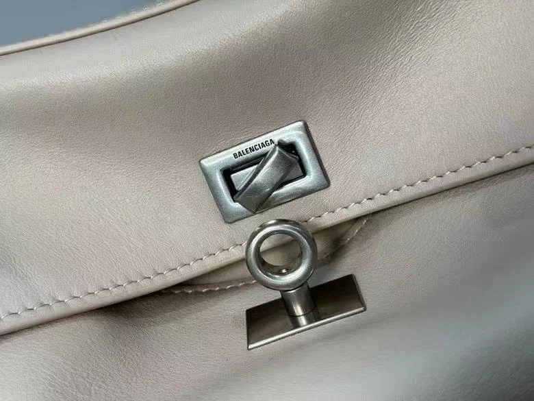 Reasonably priced Balenciaga Elegant Apricot Silver Buckle Handbag Series