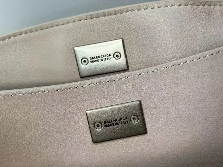Reasonably priced Balenciaga Elegant Apricot Silver Buckle Handbag Series