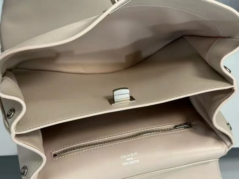 Reasonably priced Balenciaga Elegant Apricot Silver Buckle Handbag Series