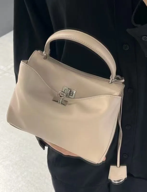 Reasonably priced Balenciaga Elegant Apricot Silver Buckle Handbag Series