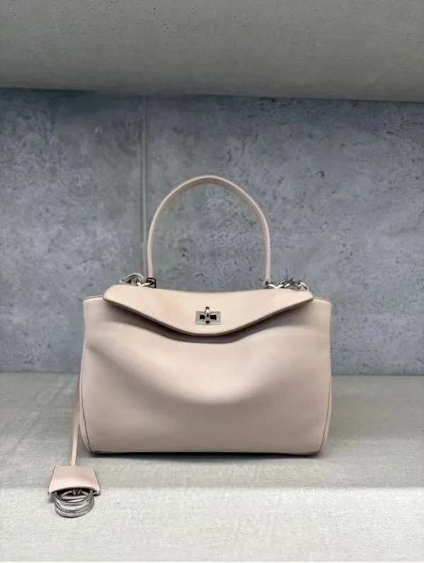 Reasonably priced Balenciaga Elegant Apricot Silver Buckle Handbag Series