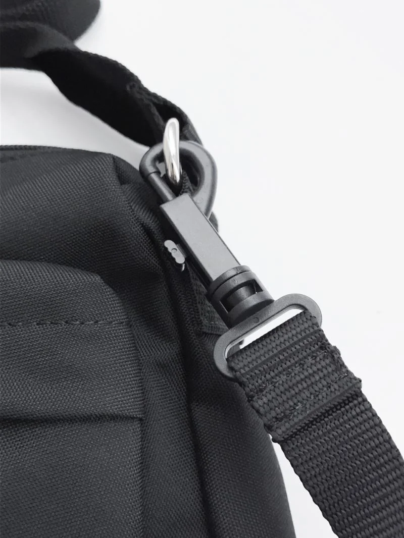 OEM Balenciaga Explorer Black Nylon Shoulder Bag with Logo Patch