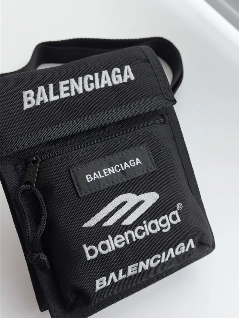 Inexpensive Balenciaga Explorer Waterproof Nylon Clutch with Logo Strap