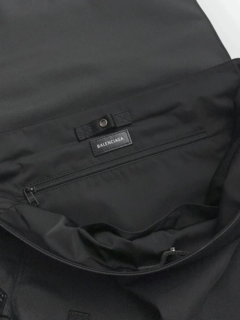 Official Balenciaga Extra Large Army Black Nylon Crossbody Messenger Bag