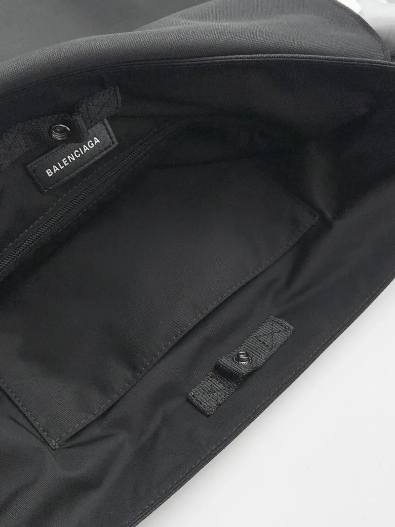 Official Balenciaga Extra Large Army Black Nylon Crossbody Messenger Bag