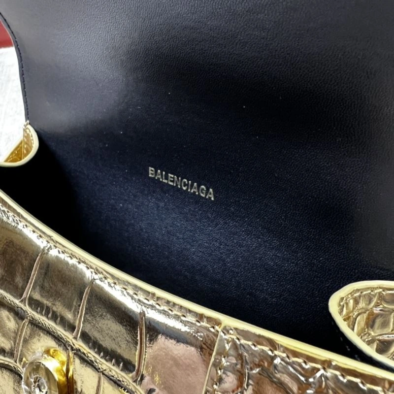 Indistinguishable Balenciaga Gold Crocodile Hourglass Bag - VIP Edition