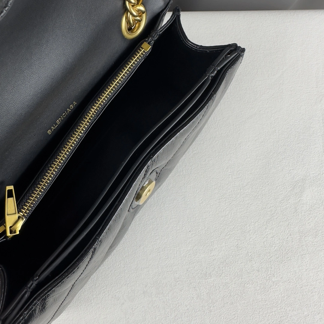 Indistinguishable Balenciaga Gold Crush Sandglass Chain Bag - Small Size Elegance