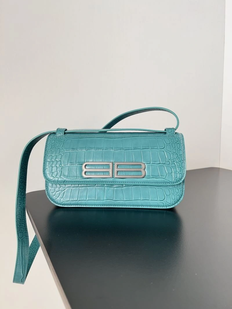 Balenciaga Gossip Crossbody Bag with Double B Logo in Leather