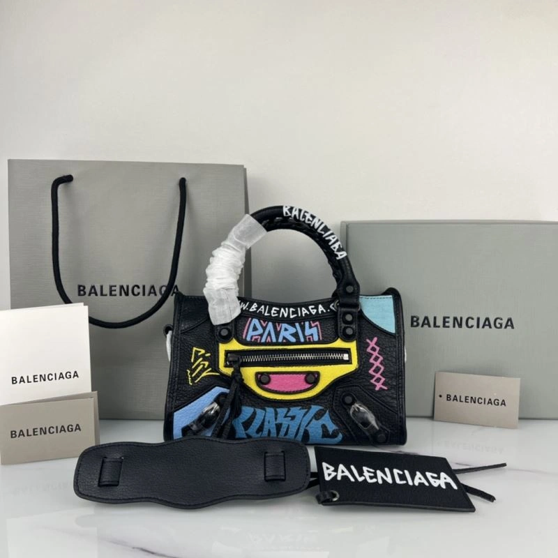 Balenciaga Graffiti 23cm Crossbody Handbag in Italian Goat Leather