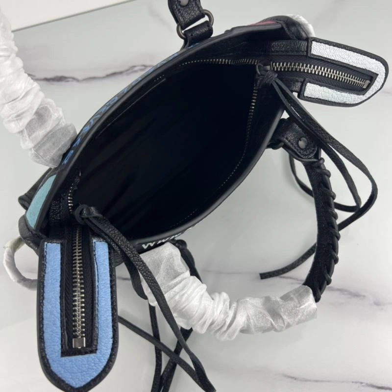 Brand-authenticated Balenciaga Graffiti 23cm Crossbody Handbag in Italian Goat Leather