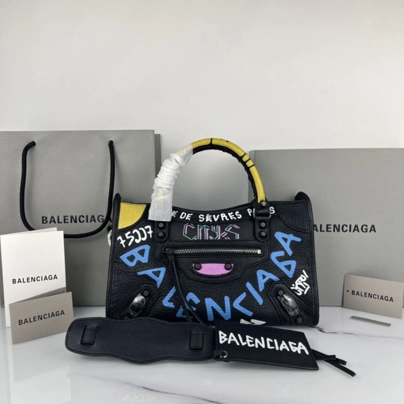 Balenciaga Graffiti 30cm Crossbody Bag in Italian Goat Leather