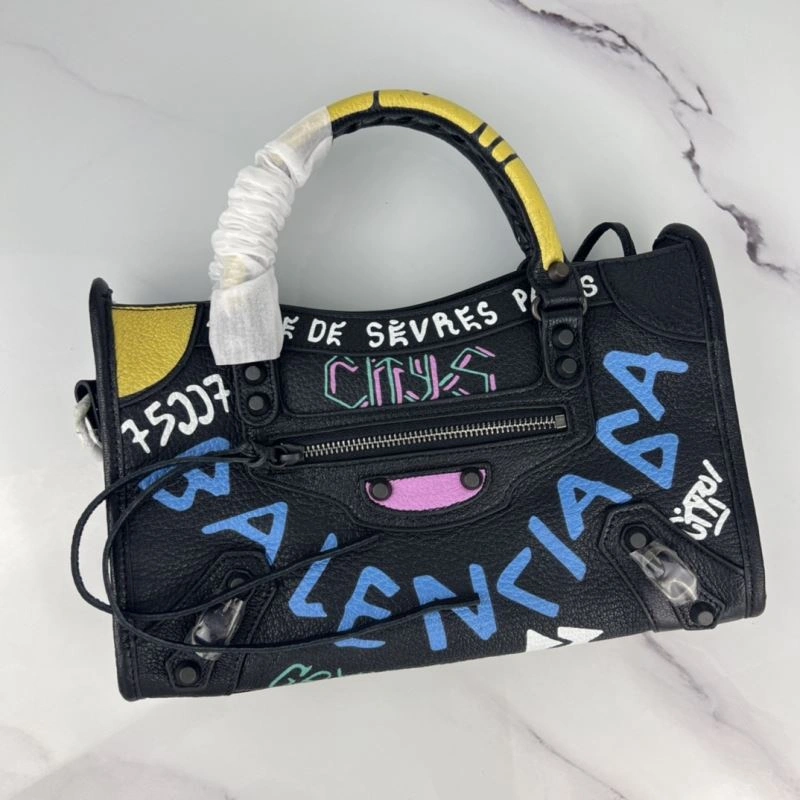Indistinguishable Balenciaga Graffiti 30cm Crossbody Bag in Italian Goat Leather