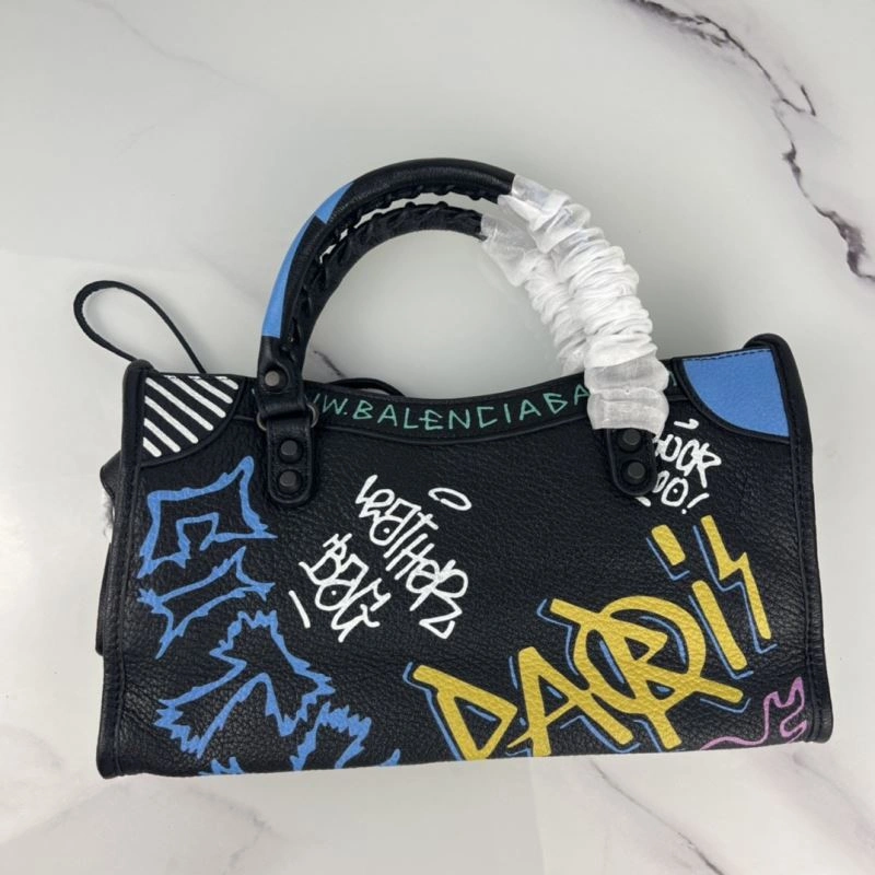 Indistinguishable Balenciaga Graffiti 30cm Crossbody Bag in Italian Goat Leather