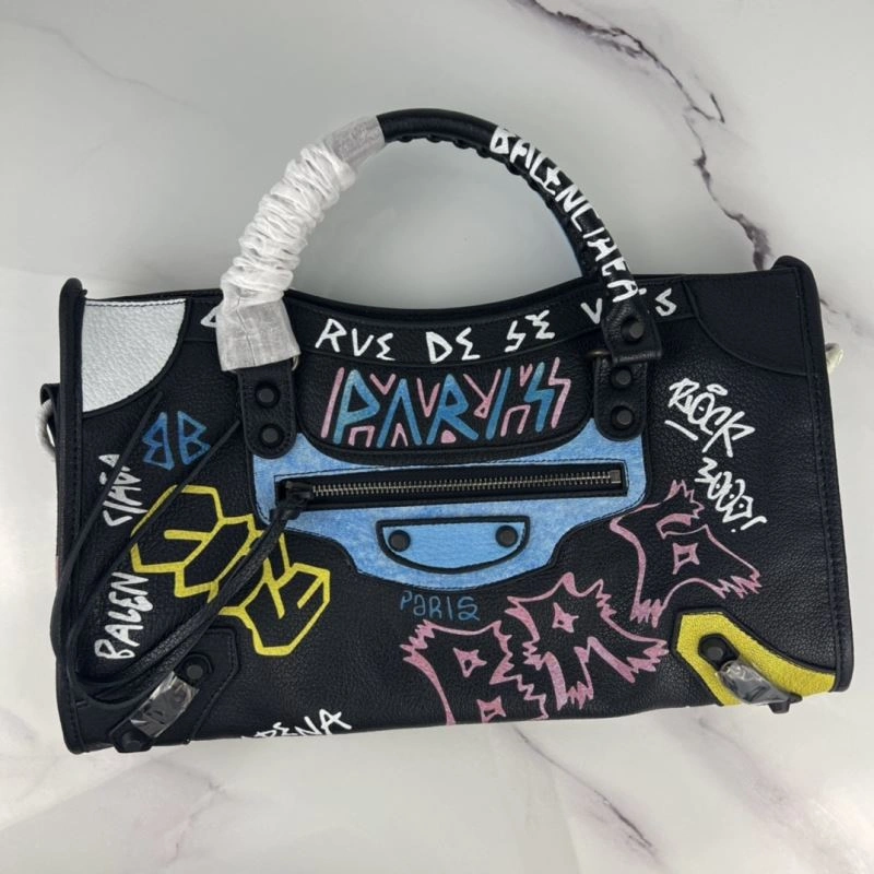 High accuracy Balenciaga Graffiti 38cm Crossbody Handbag in Italian Goat Leather