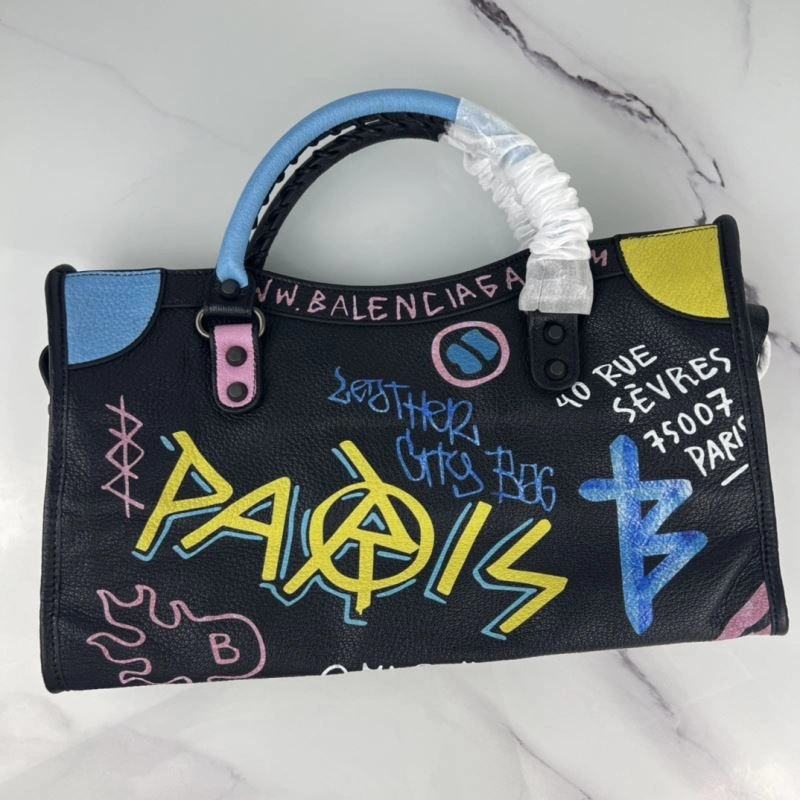 High accuracy Balenciaga Graffiti 38cm Crossbody Handbag in Italian Goat Leather