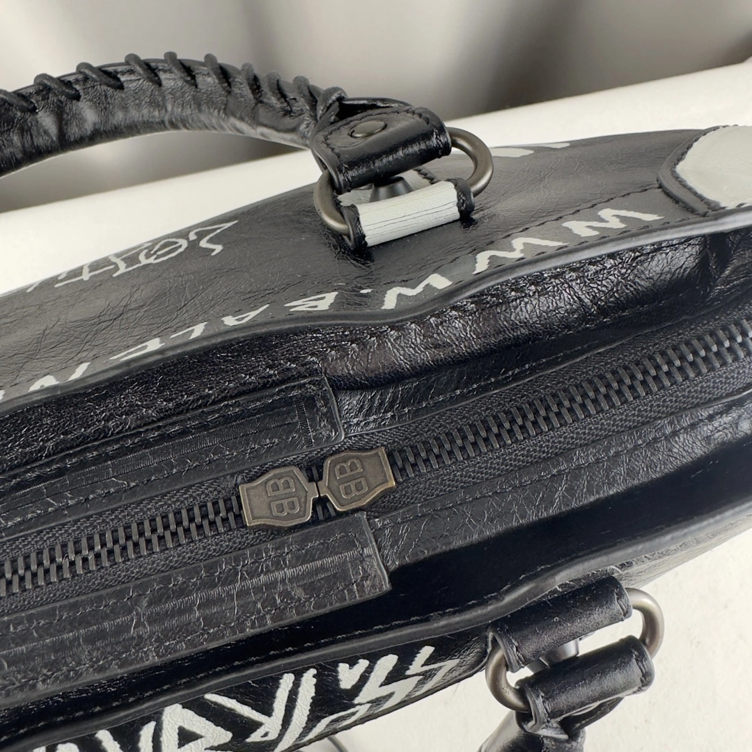 Low-cost Balenciaga Graffiti Mini City Lambskin Replica Bag