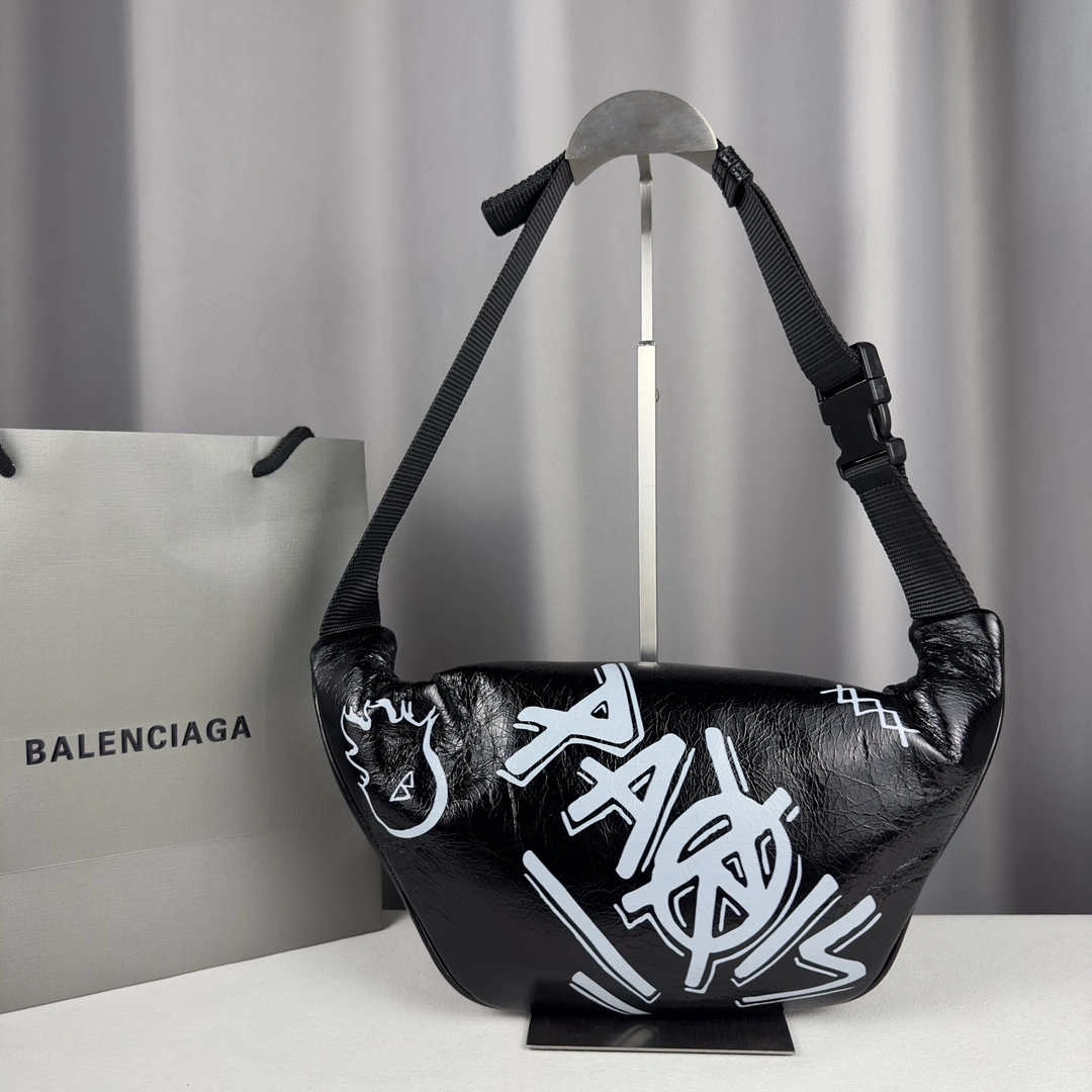 Perfect replica Balenciaga Graffiti Waist Chest Bag - Rebel Chic Design