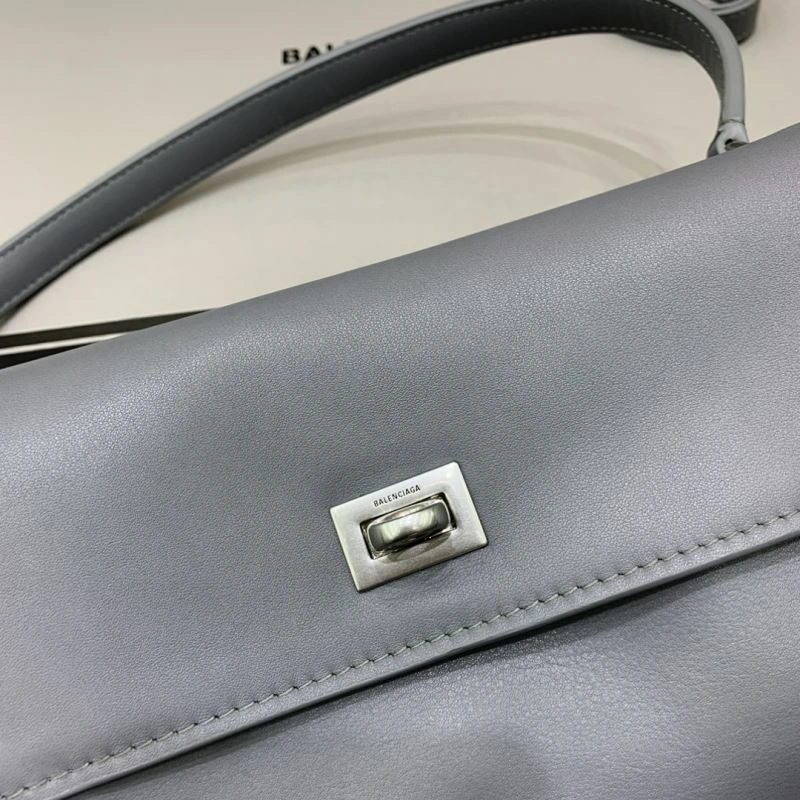 Budget-friendly Balenciaga Gray Rebel Buckle Handbag - Modern Chic Redefined