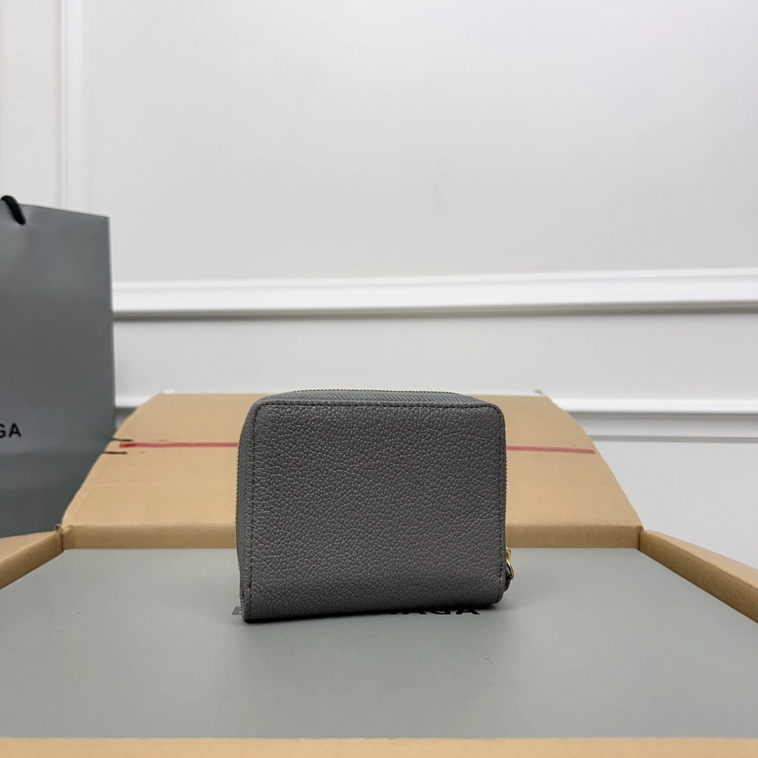 Brand-original Balenciaga Gray Retro Goat Leather Mini Bag with Compartments