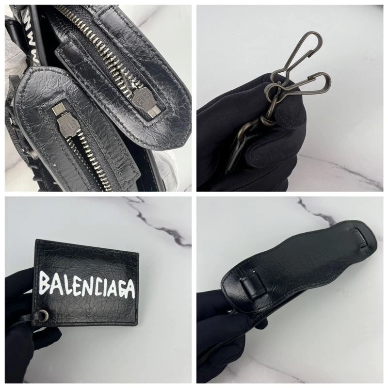 Official Balenciaga Handmade Graffiti Mini City Bag - Luxurious Lambskin Design