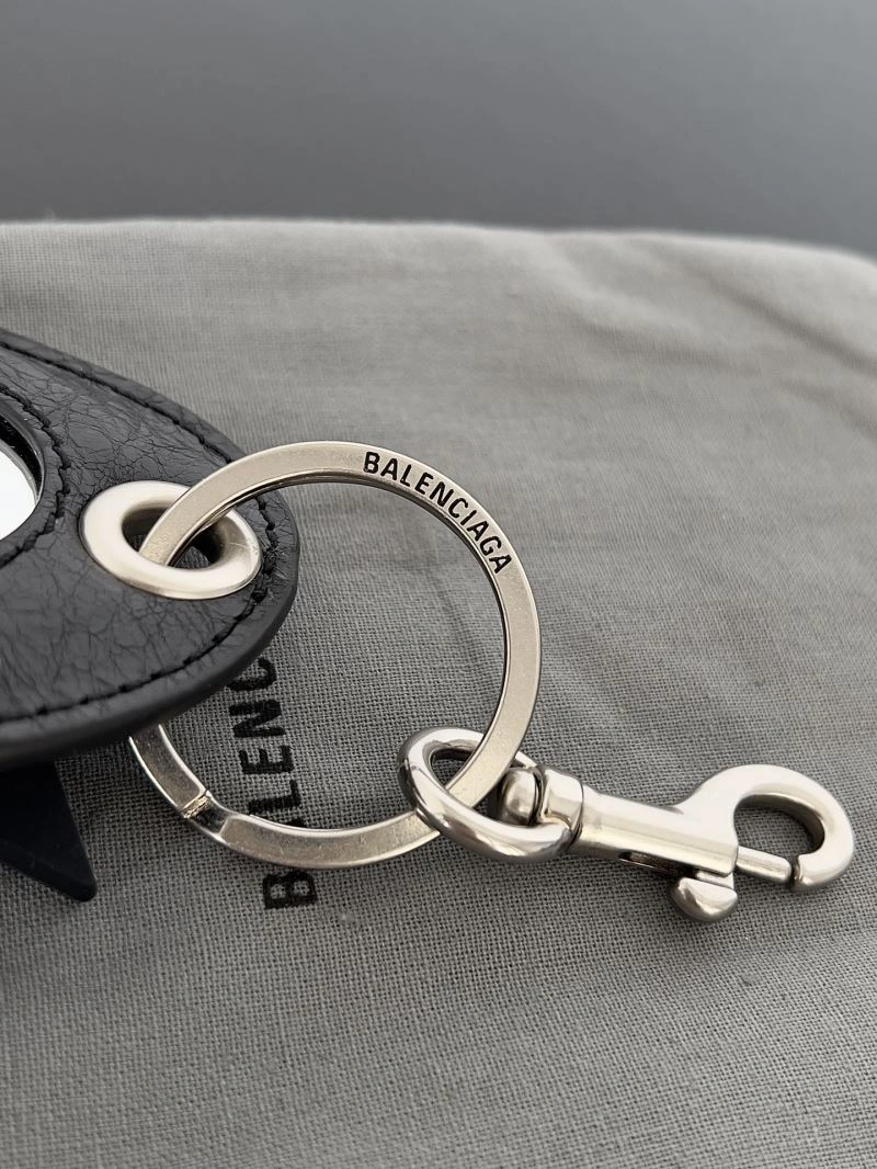 Top mirror Balenciaga Heart Mirror Charm Keychain with Sheepskin Pendant