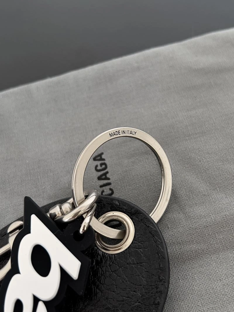 Top mirror Balenciaga Heart Mirror Charm Keychain with Sheepskin Pendant