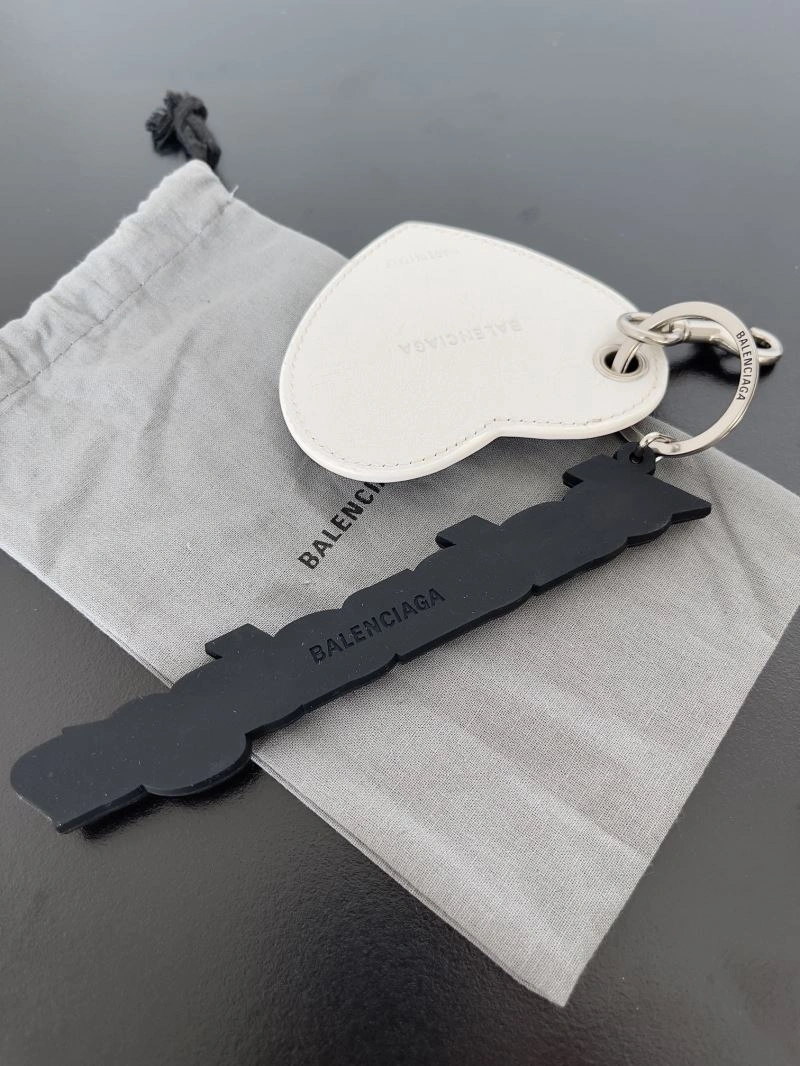 Bargain Balenciaga Heart Mirror Keychain with Lambskin Charm