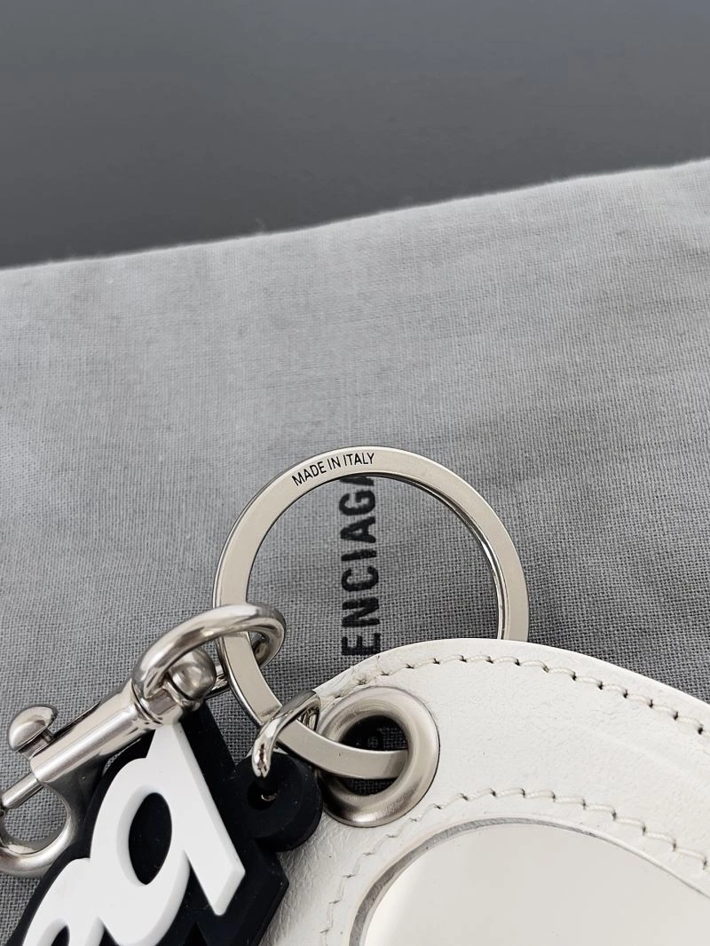 Bargain Balenciaga Heart Mirror Keychain with Lambskin Charm