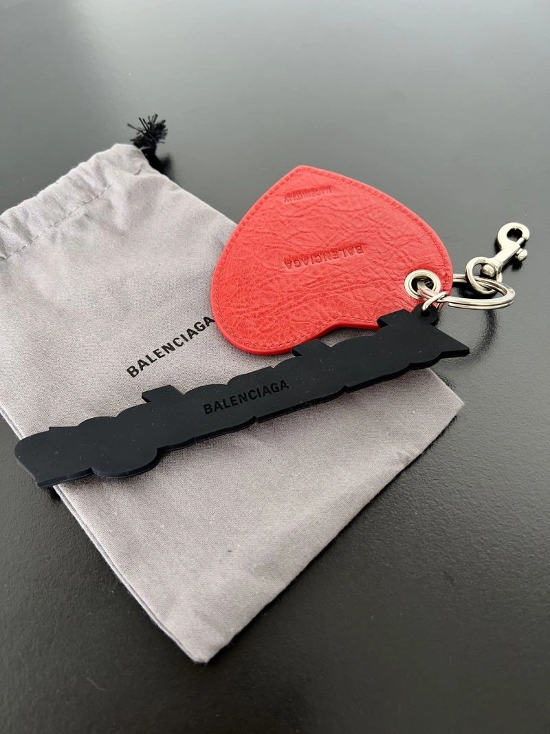 Brand-original Balenciaga Heart Mirror Keychain with Sheepskin Charm