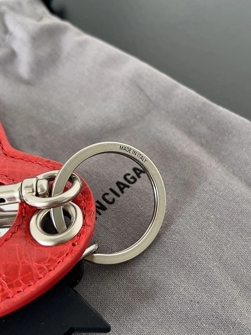 Brand-original Balenciaga Heart Mirror Keychain with Sheepskin Charm