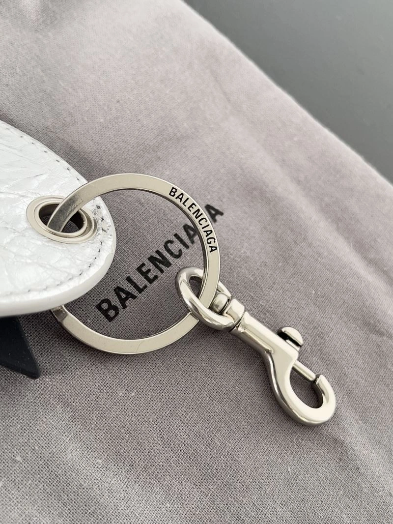 Exact replica Balenciaga Heart Mirror Pendant Keychain in Sheepskin