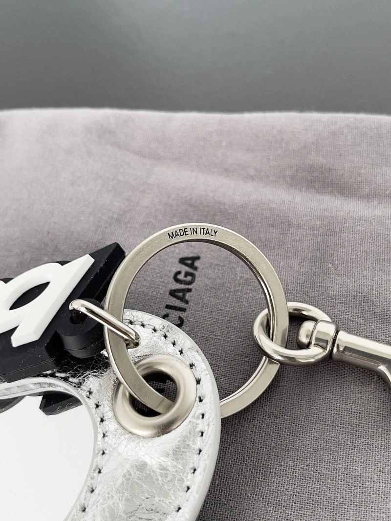 Exact replica Balenciaga Heart Mirror Pendant Keychain in Sheepskin